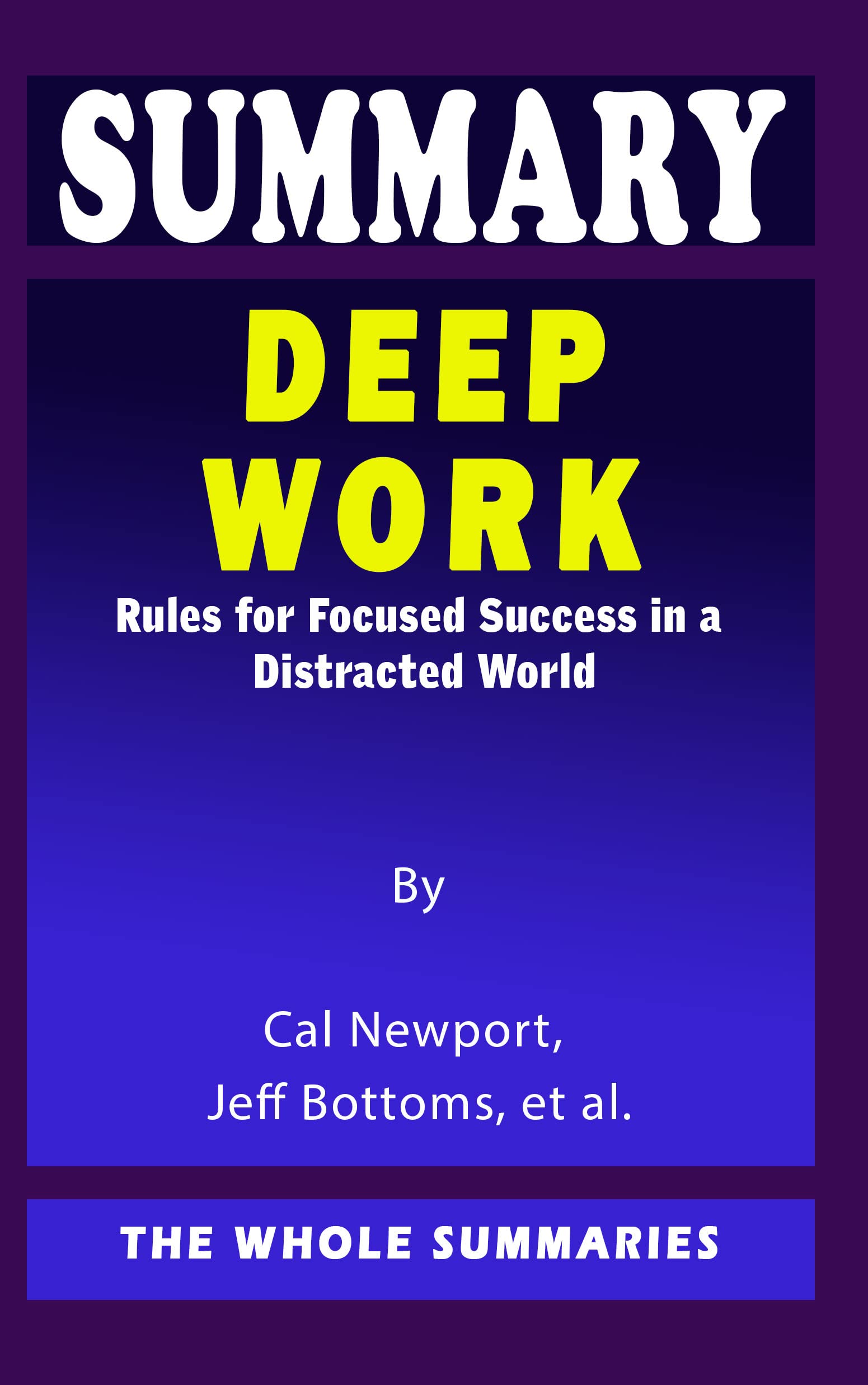 Buy SUMMARY OF DEEP WORK: Rules for Focused Success in a Distracted ...