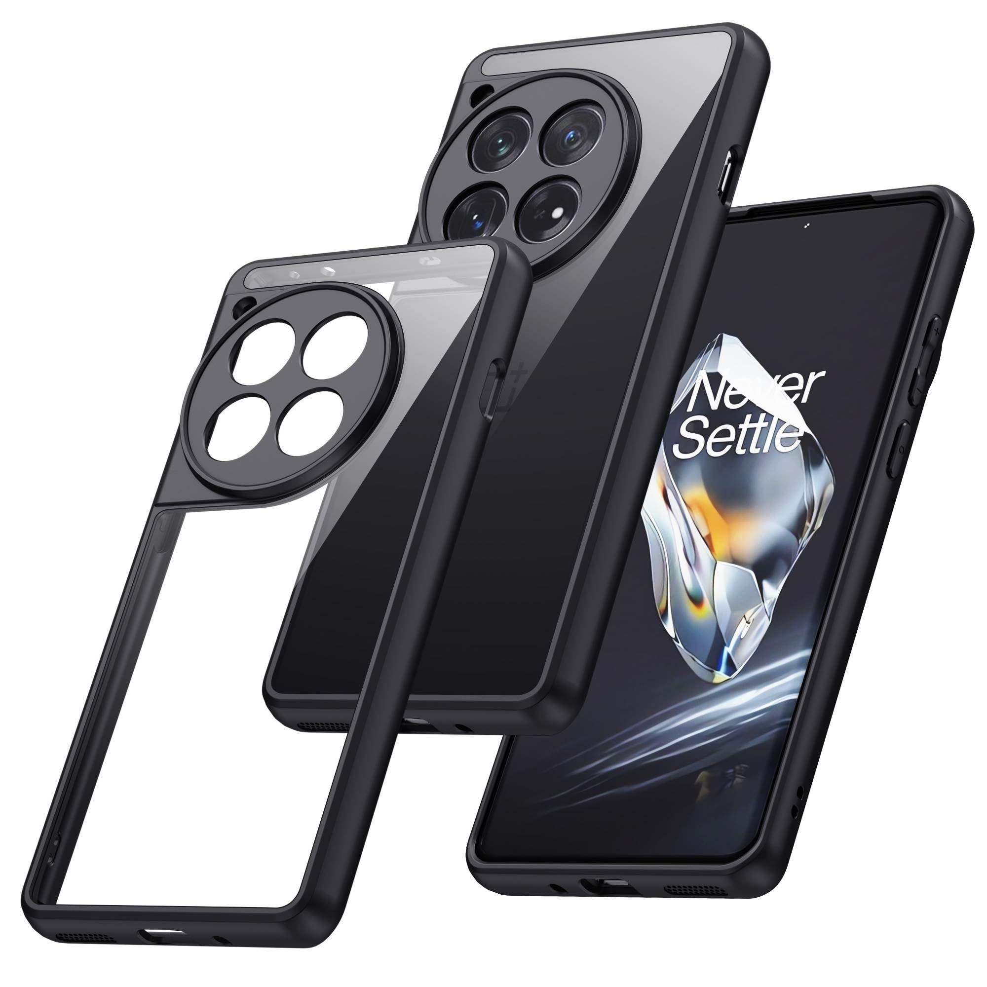 Amazon.com: MAKAVO for OnePlus 12R Case, Clear Non-Yellowing Shockproof ...