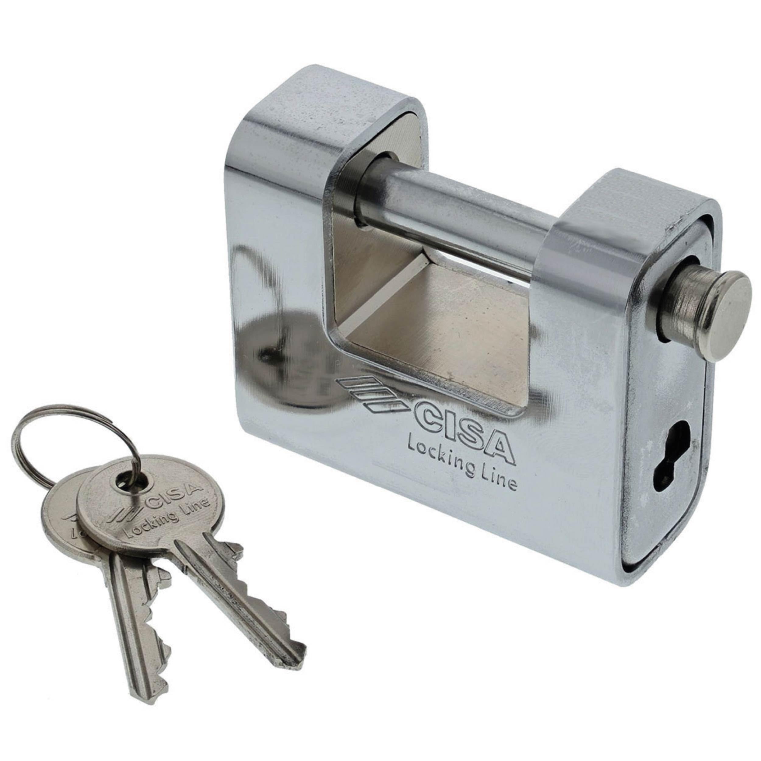 CISA 25769 Padlock Enclosed Locking Line, Steel, 80 mm : Amazon.co.uk ...