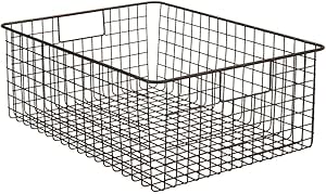 Amazon.com - InterDesign Classico Wire Storage Basket with Handles – 16 ...