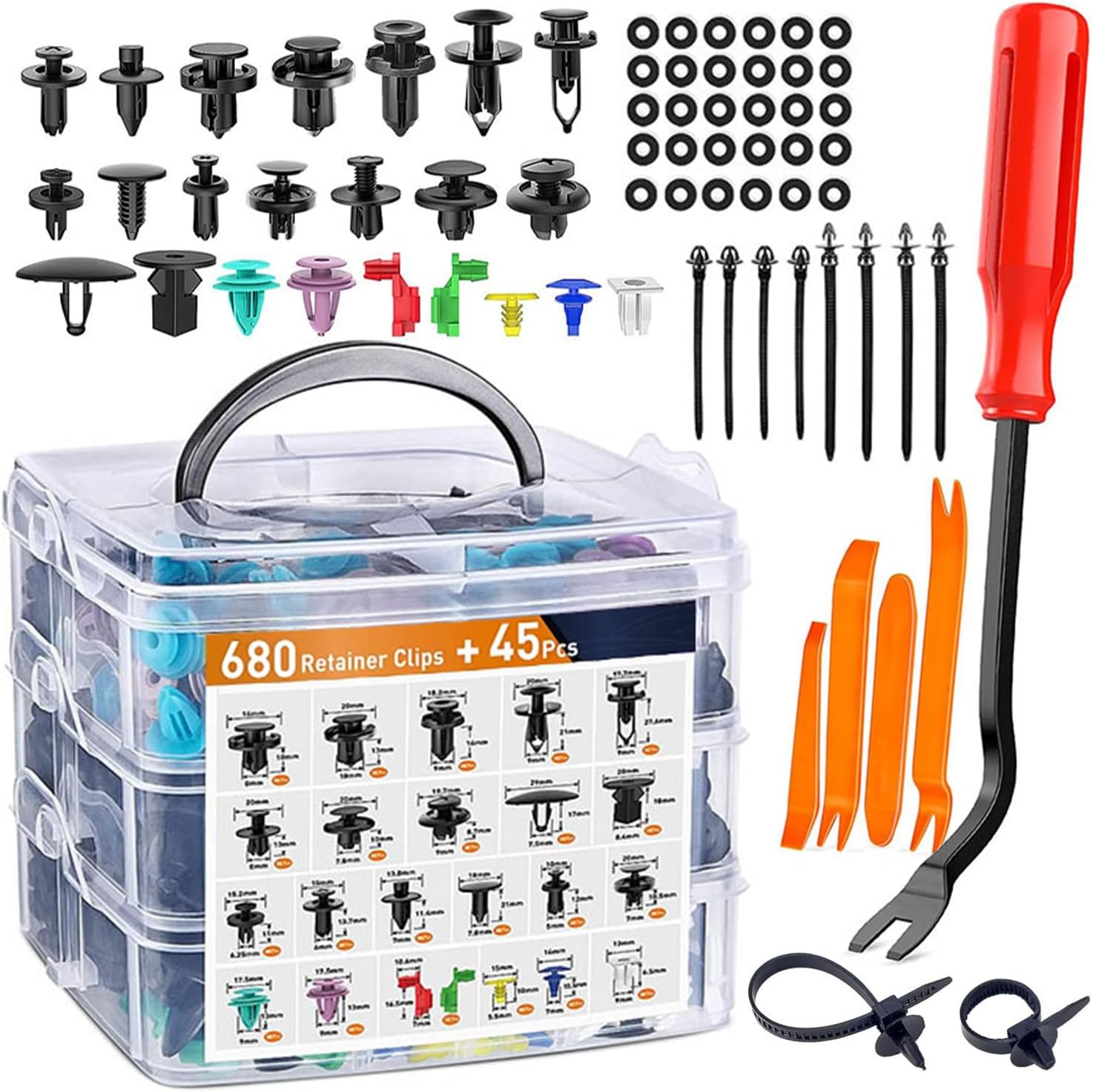 GOOACC GRC-30 - Retenedores para Coche, 120 Piezas, 120Pcs Car Retainer ...