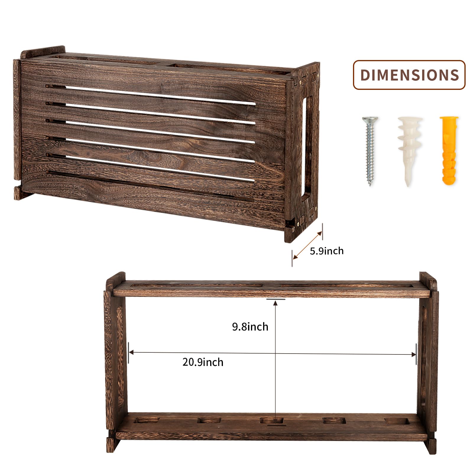 Snapklik.com : BEARUT Wooden Router Shelf Wall Mount WiFi Router ...