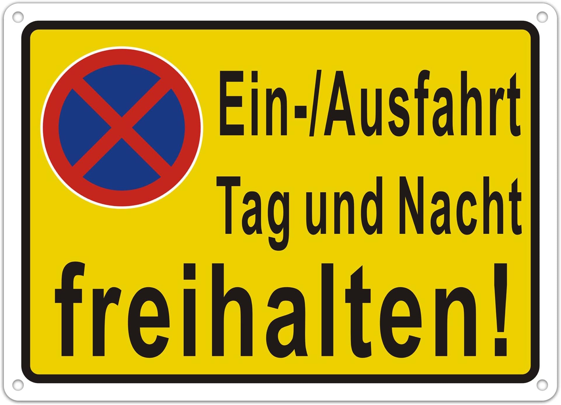 Sosenco Einfahrt freihalten Schild – 15x20 cm – Keramik Emaille ...