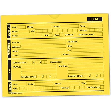 Amazon.com : Modern Style Printed Vehicle Deal Jackets - File Folders ...