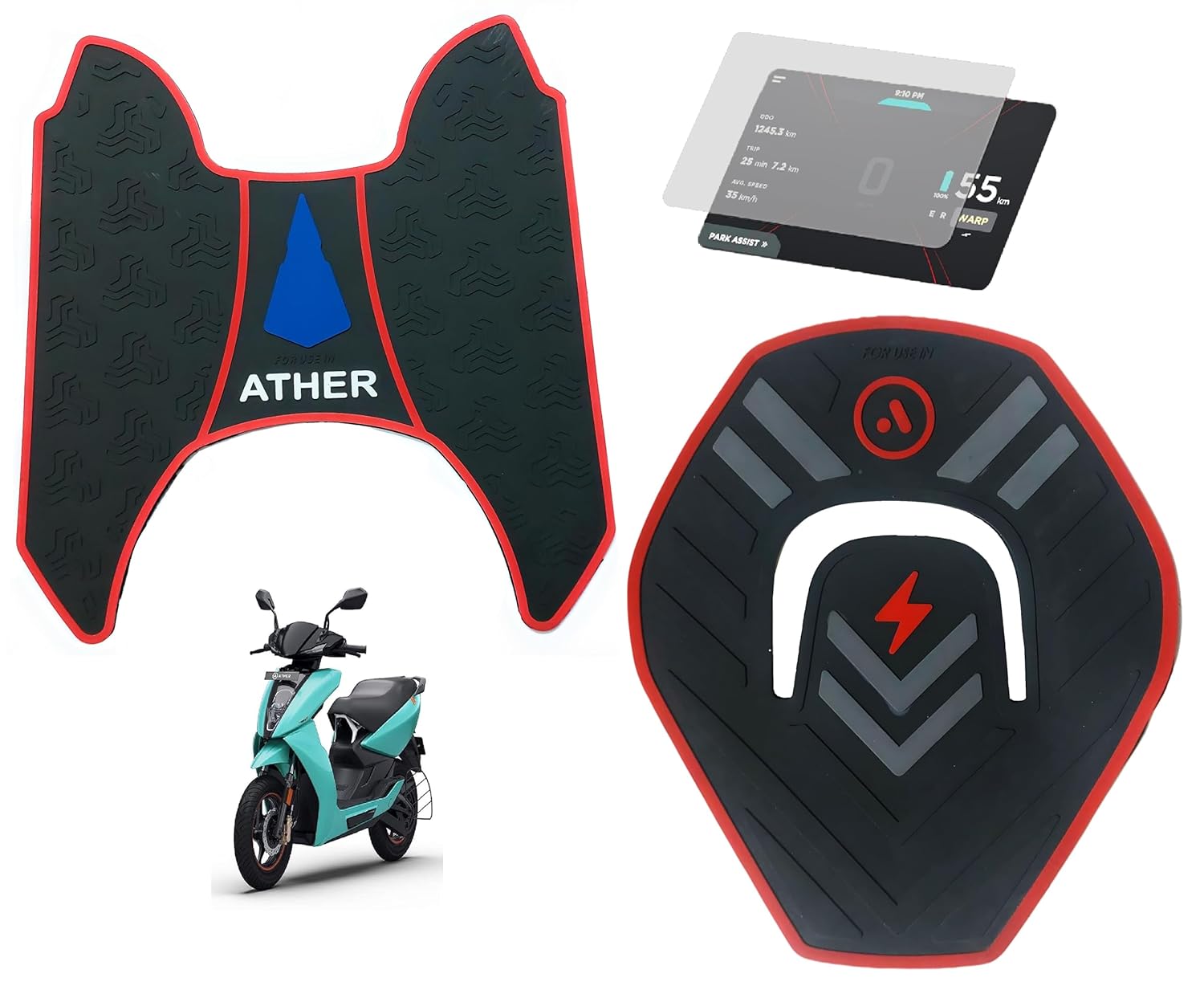 Zealsy Dicky and Foot Mat for Ather 450x Electric Scooter Multi Color ...