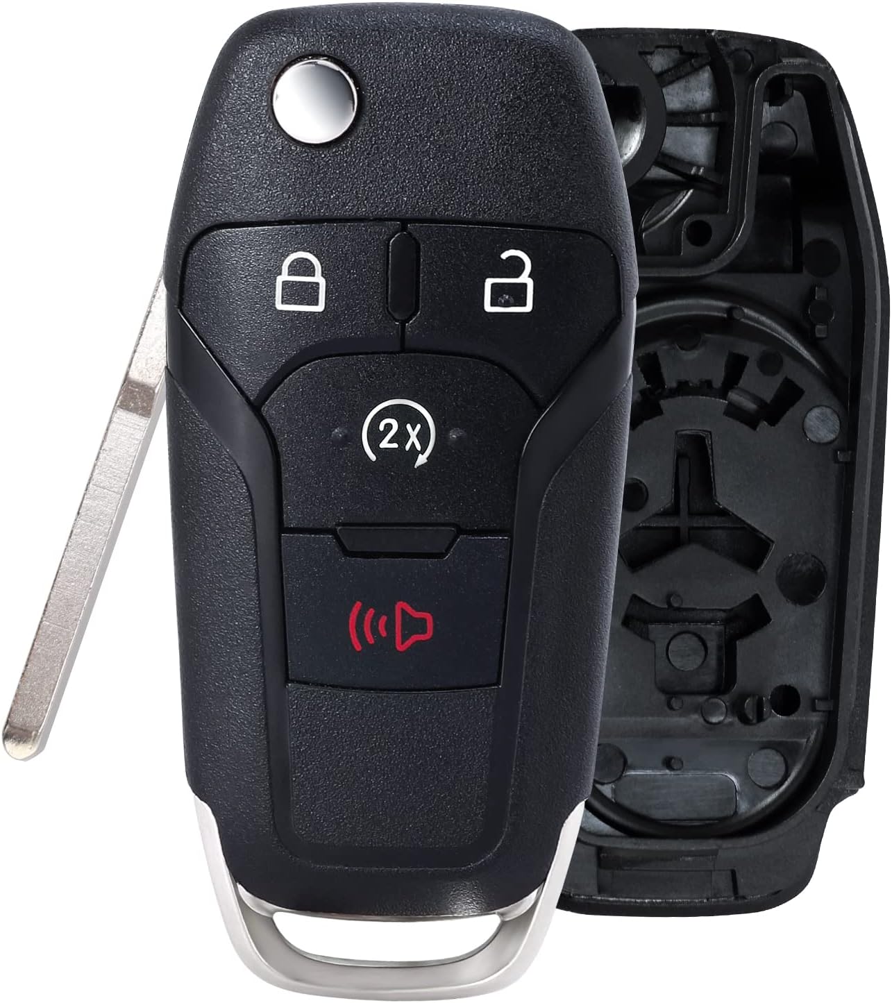 Amazon.com: Keymall Flip Key Shell Case Cover Replacement for Ford F150 ...