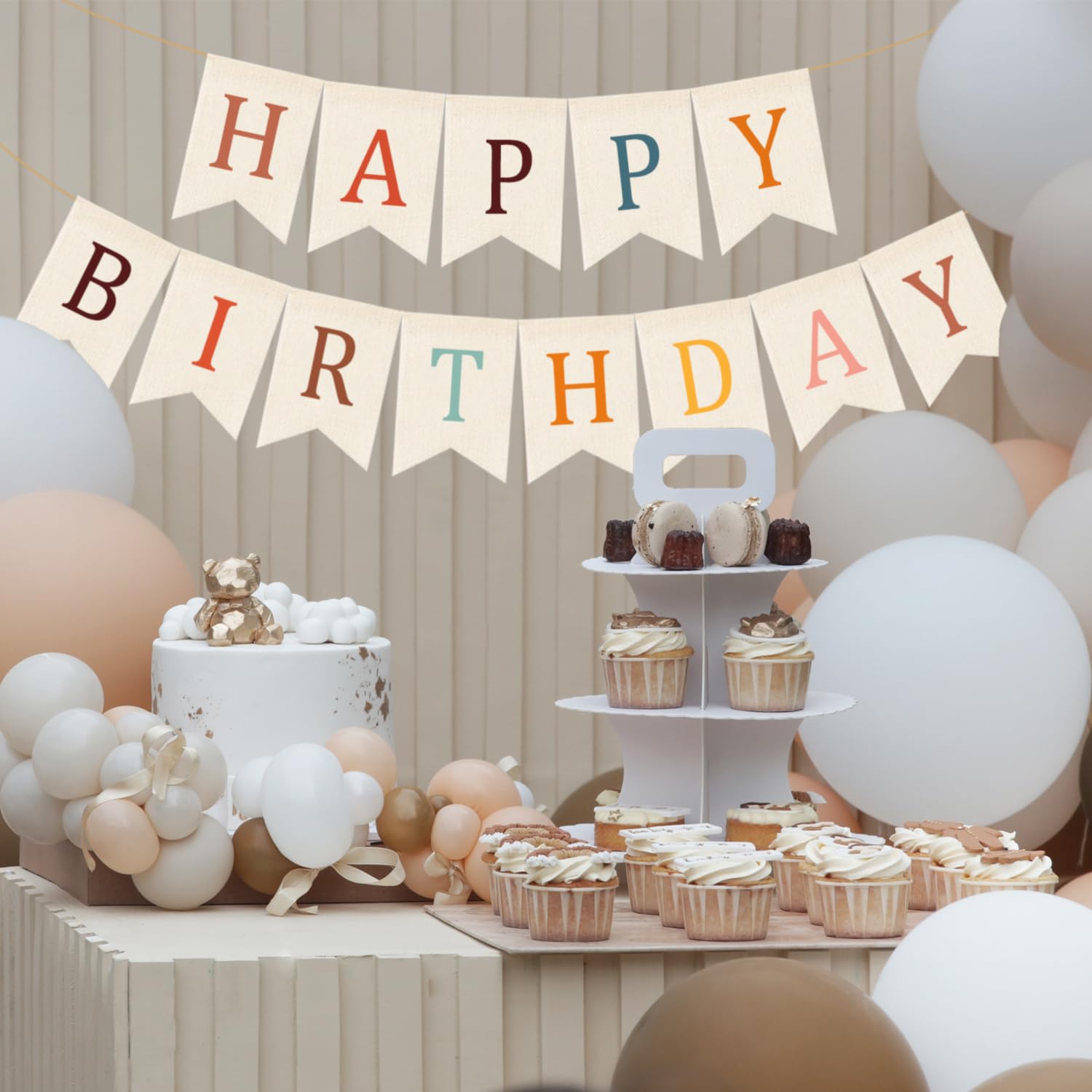 Burlap Birthday Banner Happy Birthday Banner For Birthday Party