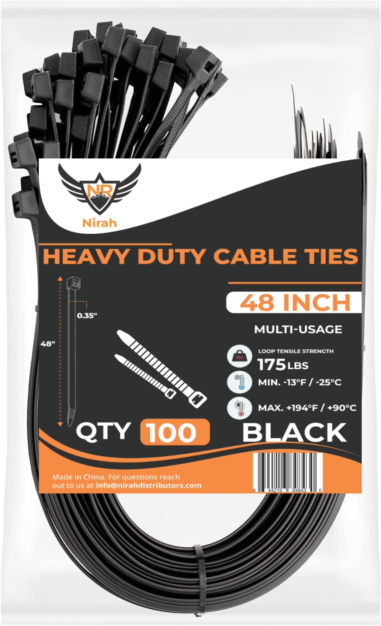 Amazon.com: XunYee 48 Pcs 60 Inch Large Zip Ties Heavy Duty Outdoor ...