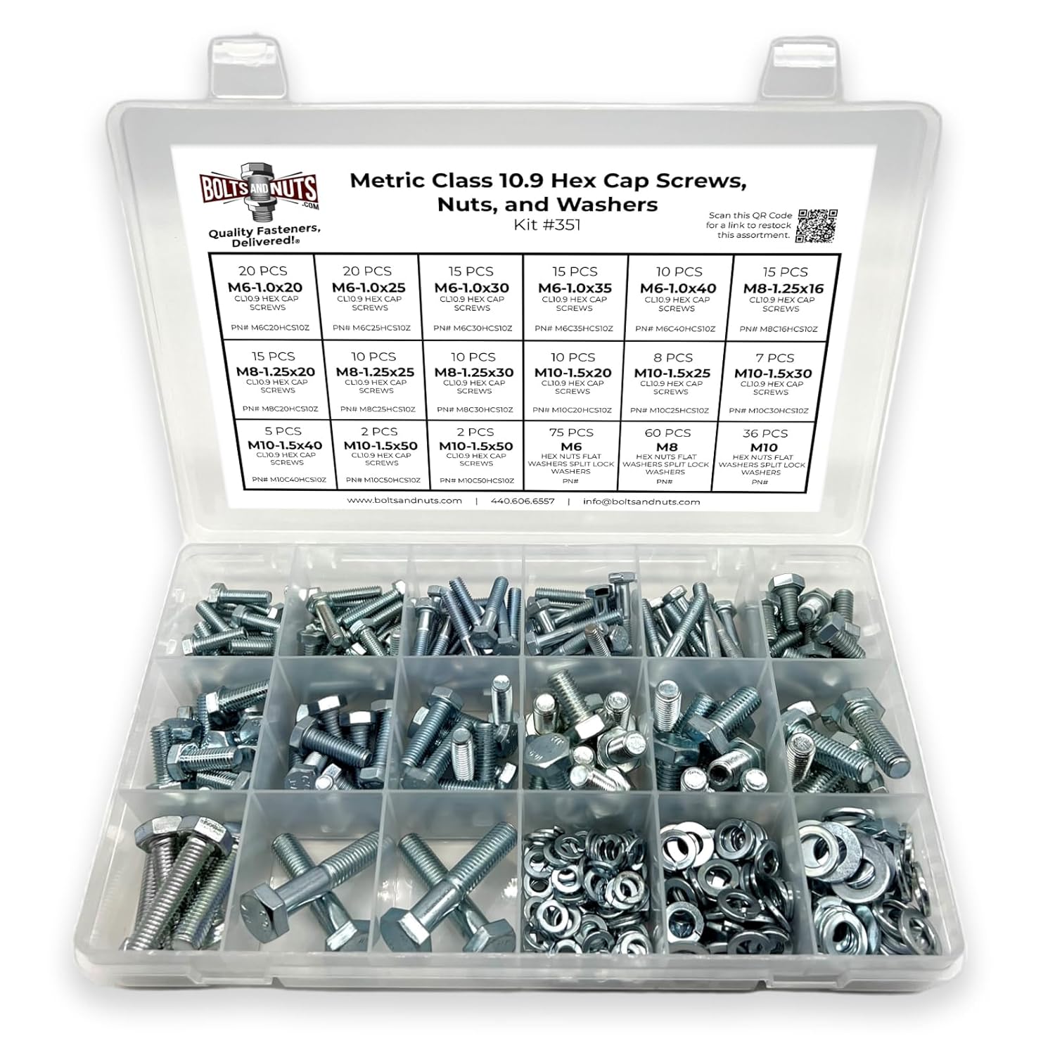 Class 10.9 Hex Cap Bolts Screws, Nuts, Washers, Lock Washers Assortment ...