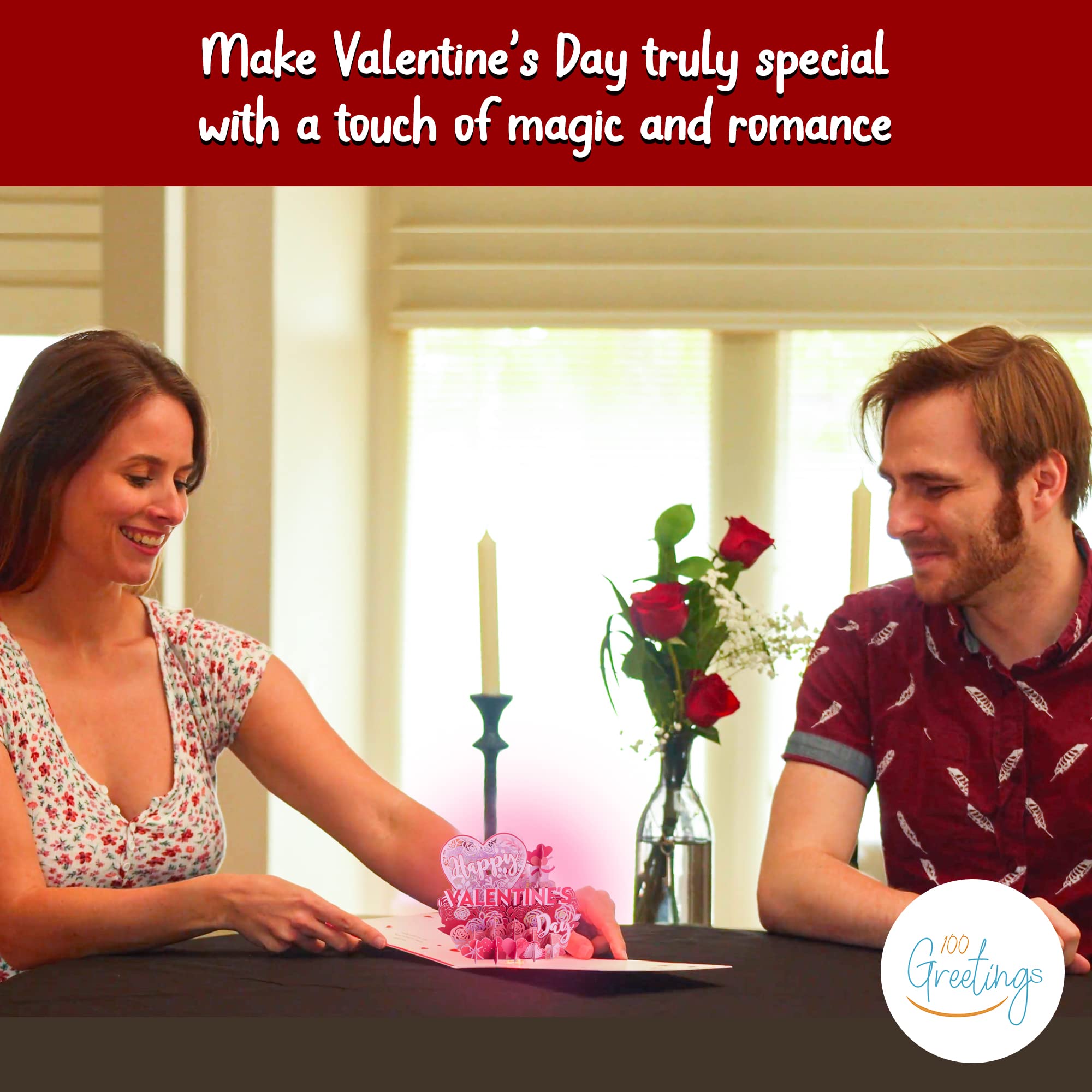 Snapklik.com : 100 GREETINGS LIGHTS & MUSIC Happy Valentines Card Plays ...