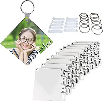 Sublimation Graduation Keychains Blank Double Sided Grad Keyring 3 inch ...