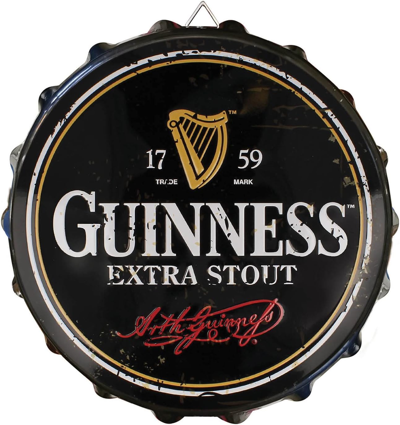 Guinness Bottle Cap Metal Sign - Label Design (28cm x 28cm) : Amazon.co.uk