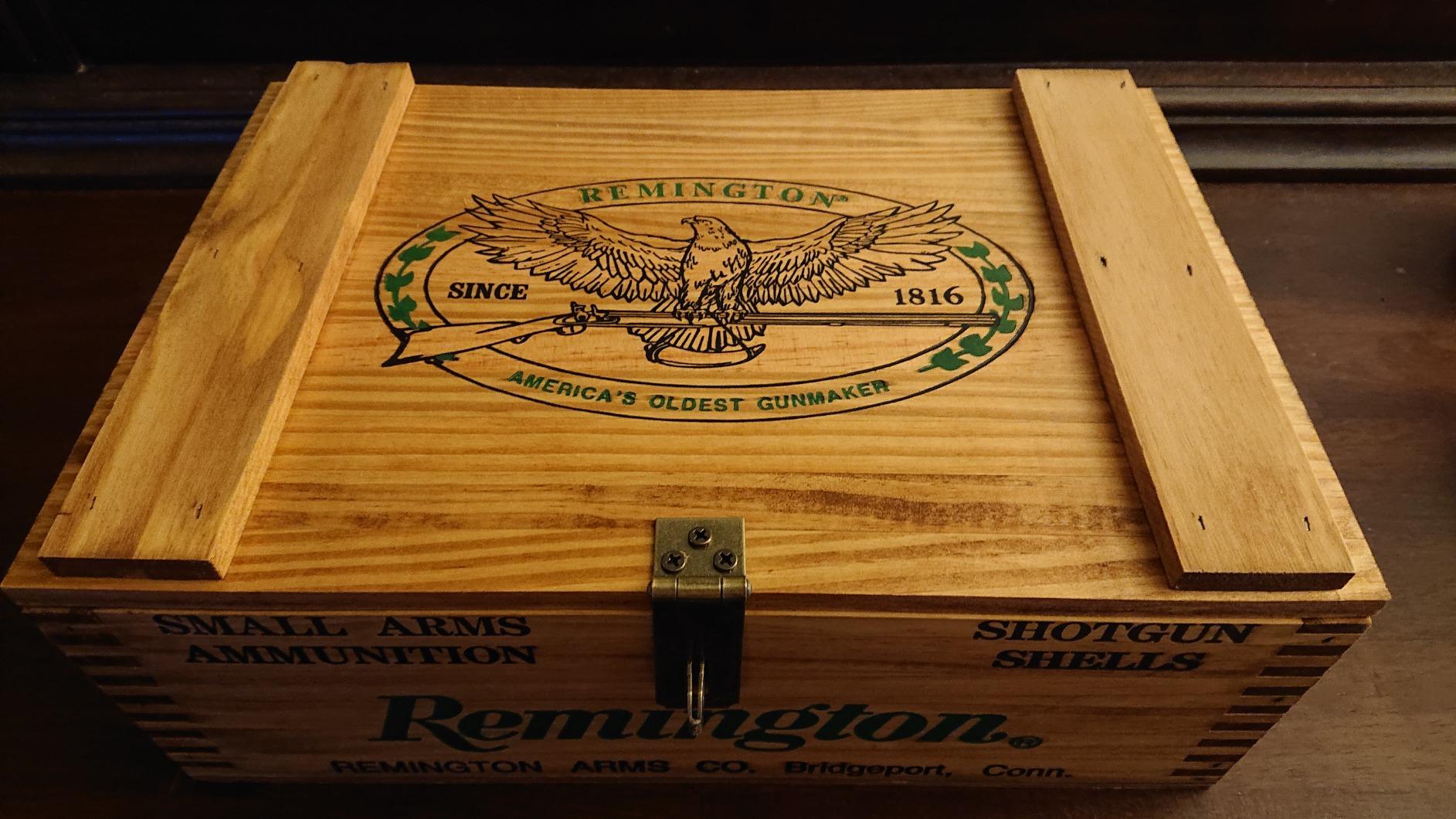Amazon.com: REMINGTON WOODEN 250 SHELL AMMO BOX : Home & Kitchen