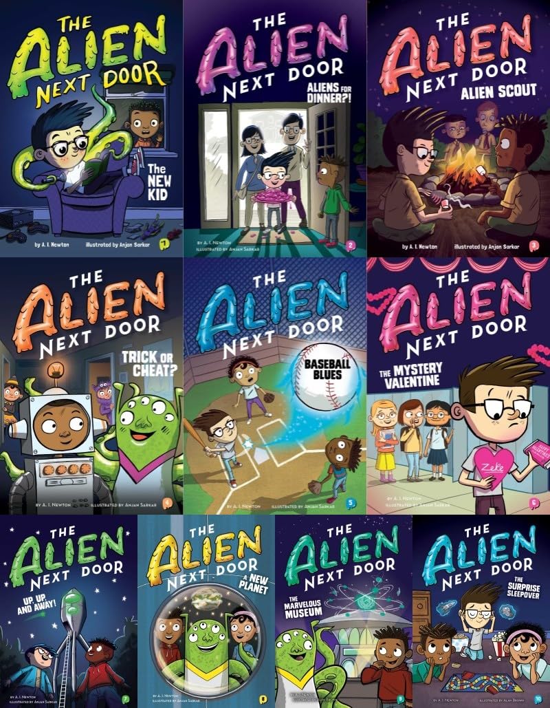 The Alien Next Door Series Total 10 Books Set (Paperback): A.I. Newton ...