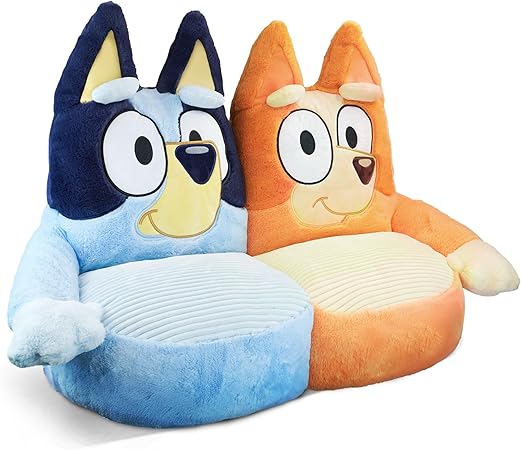 Bluey Kids Plush Sofa Chair – Soft Toddler Seat for Boys & Girls ...