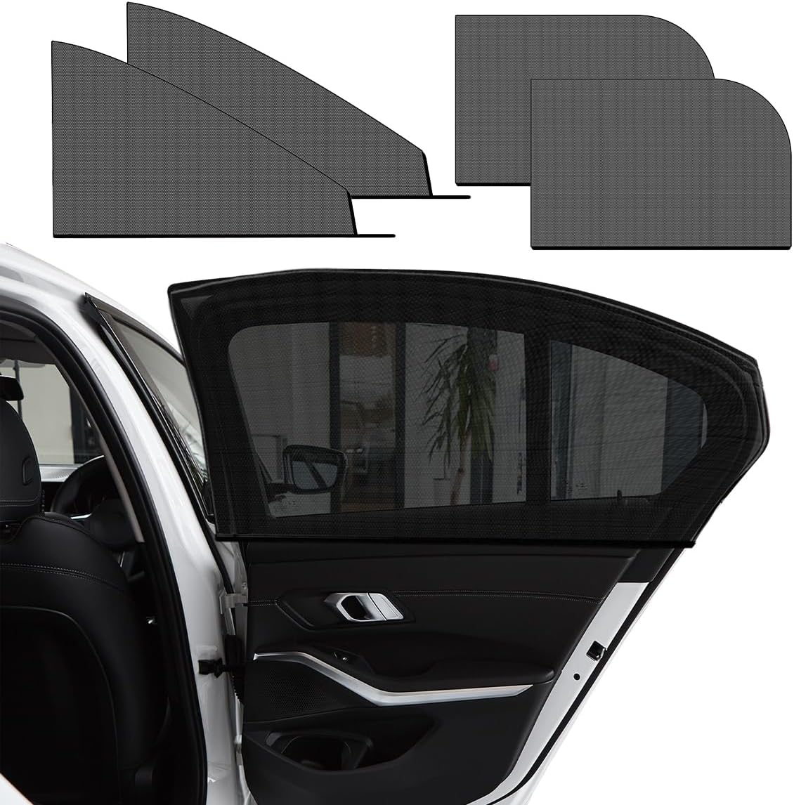 Amazon.com: Sylvil 4 PCS Car Window Shades, Auto Front Rear Side Window ...