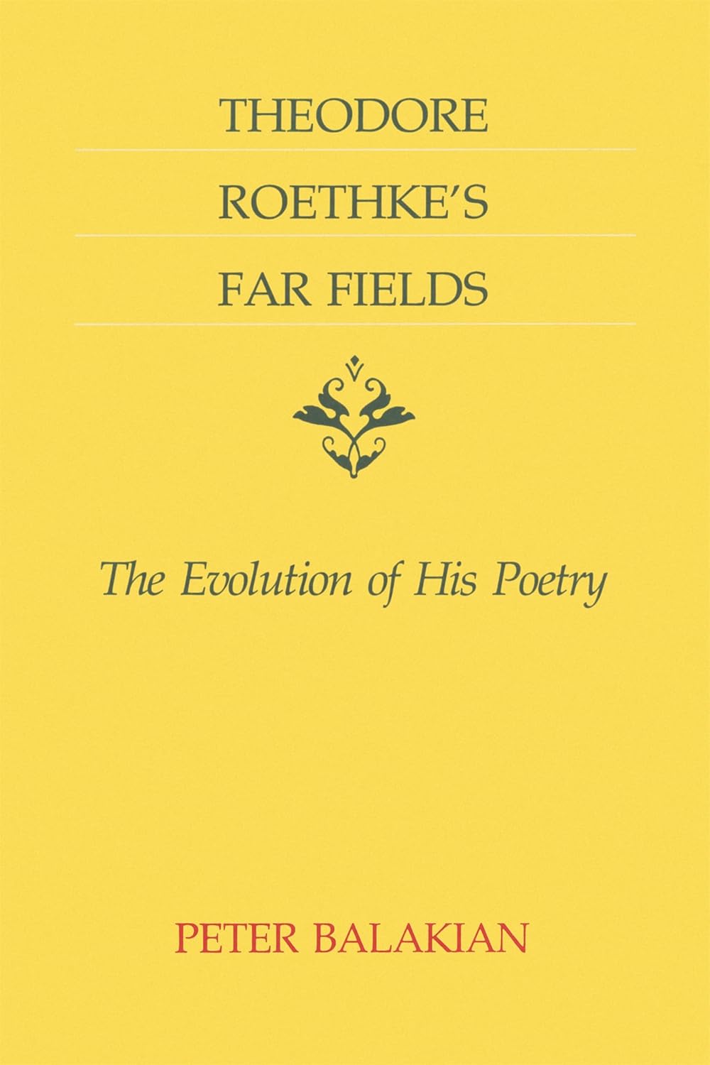 Amazon.com: Theodore Roethke's Far Fields: The Evolution of His Poetry ...