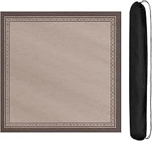 Amazon.com: Mahjong Mat with 5 Dice & Carrying Bag,Brown Anti-Slip ...