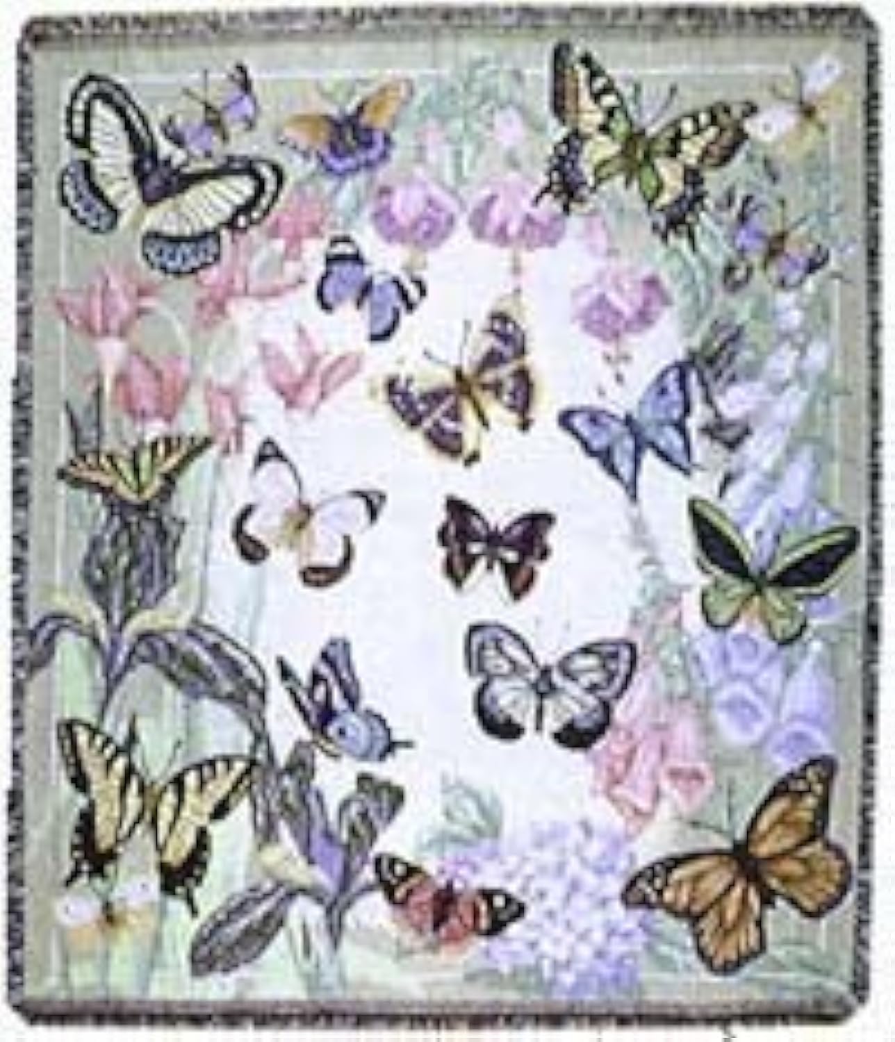 Amazon.com: Simply Home Butterflies are Free Tapestry Throw Blanket ...