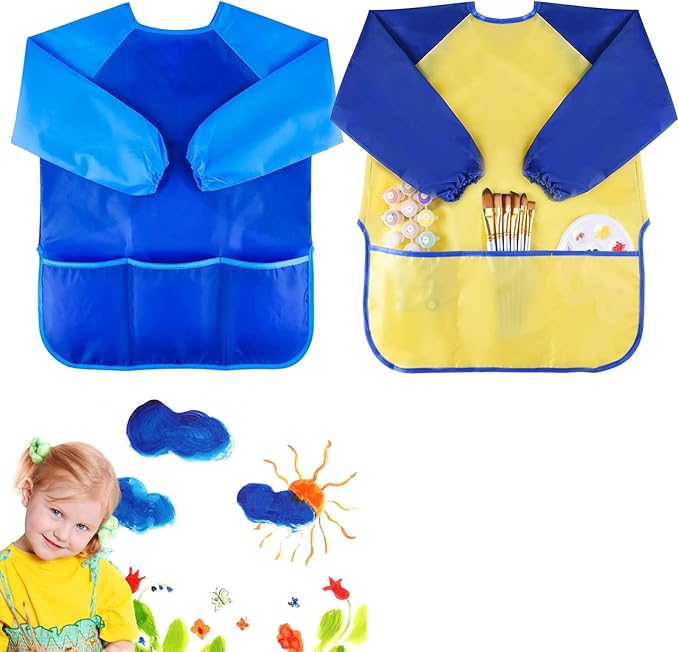 2 Pcs Kids Art Smock,Waterproof Children's Artist Painting Smocks ...