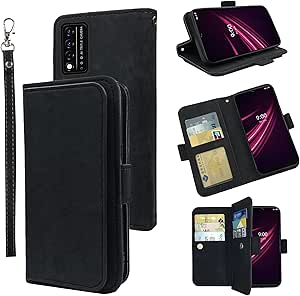 Amazon.com: Furiet Compatible with T-Mobile Revvl V+ 5G Wallet Case Wrist Strap, 9+ Card Slots ...