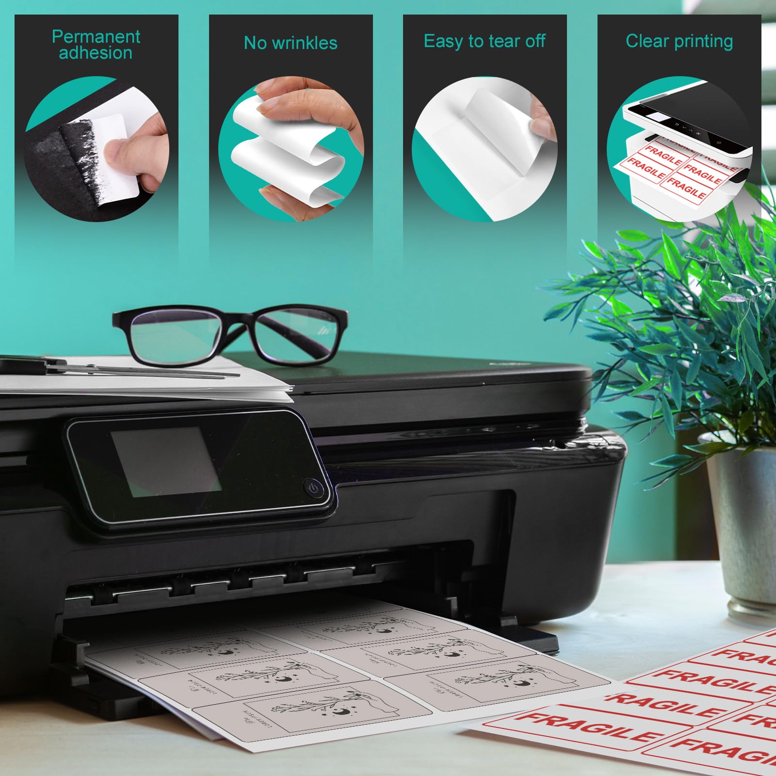 Snapklik.com : 2x4 Labels Sticker Paper - 5000 Address Labels