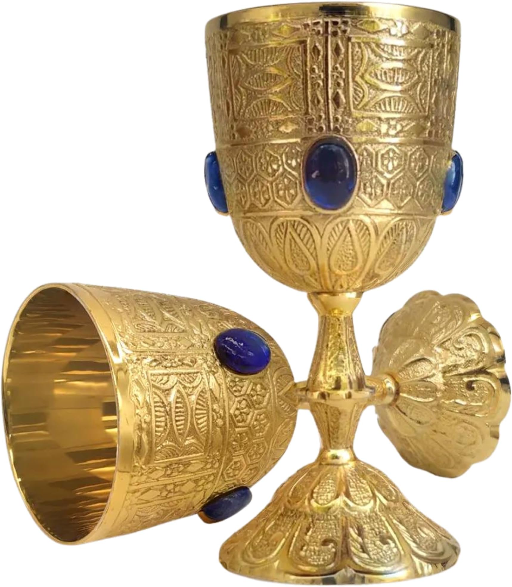 Amazon.com | Yardwe Mini Chalice, 30ML Gold Goblet Vintage Metal Shot ...
