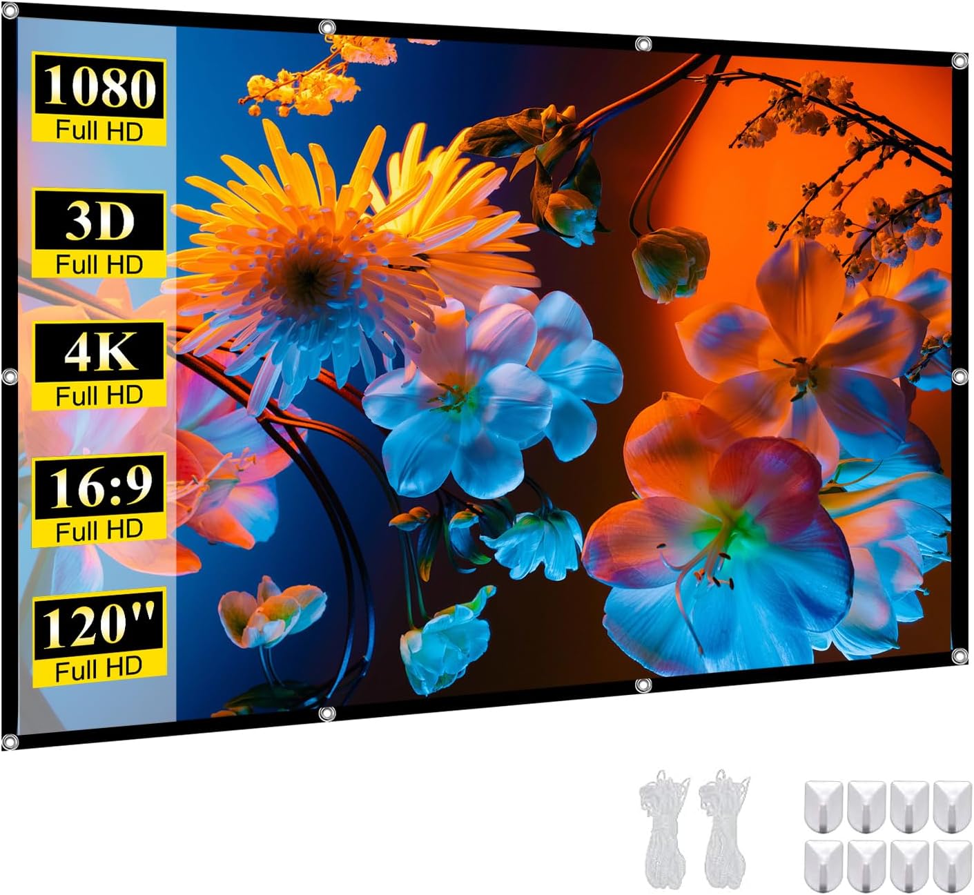 Amazon.com: Portable 120 inch Outdoor Projector Screen: Foldable Anti ...