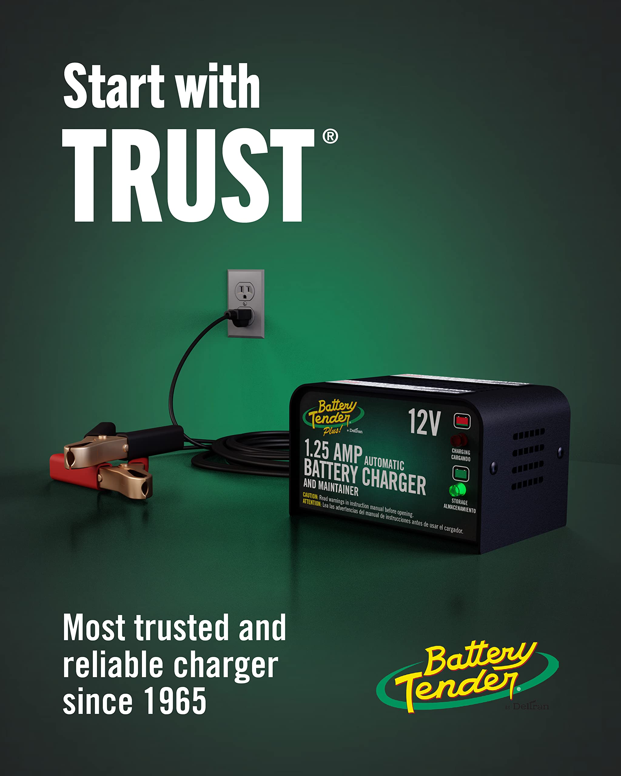 Buy Battery Tender Plus 12V Battery Charger and Maintainer: 1.25 AMP ...