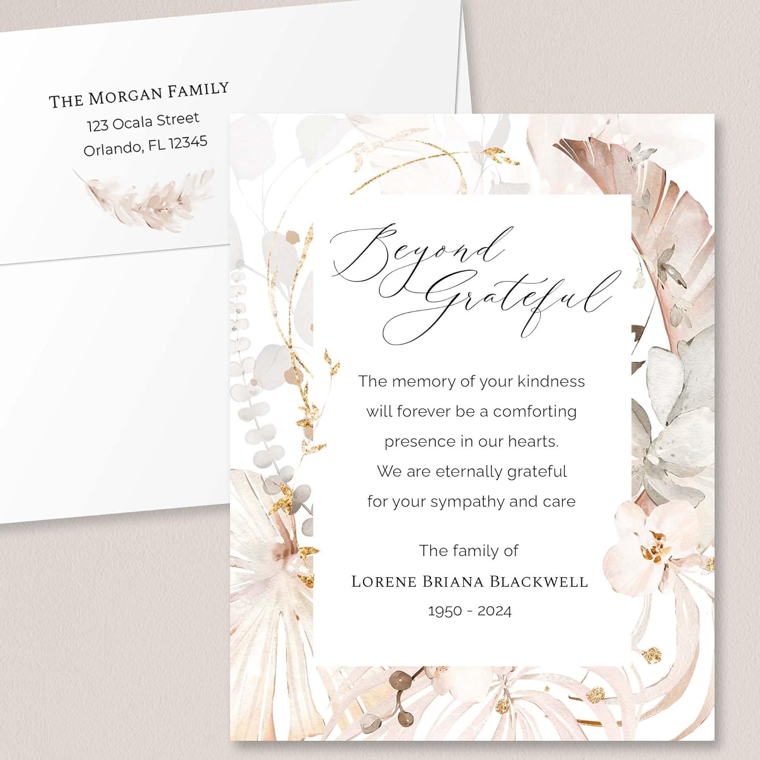 Amazon.com : PIXELIA'S CREATIONS Beyond Grateful, Neutral Watercolor ...