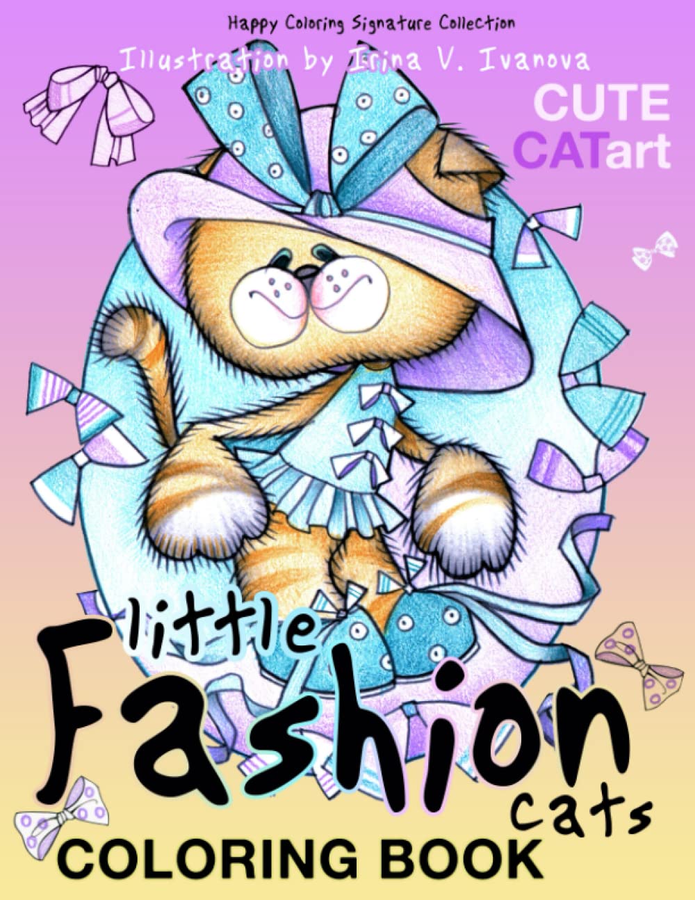 Amazon.com: Little fashion cats. Coloring book: Cute cat art (Happy ...