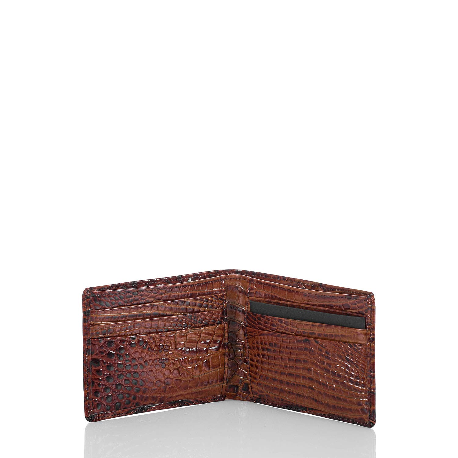 Snapklik.com : BRAHMIN Brown Mens Modern Minimalist RFID Protected ...