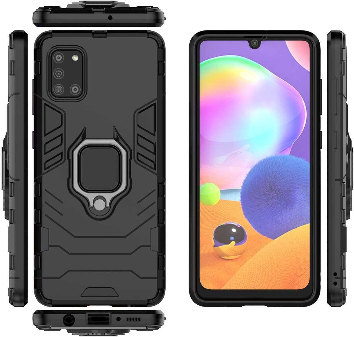 Amazon.com: QiongNi Case for Samsung Galaxy A31 Case Cover,Magnetic Car ...