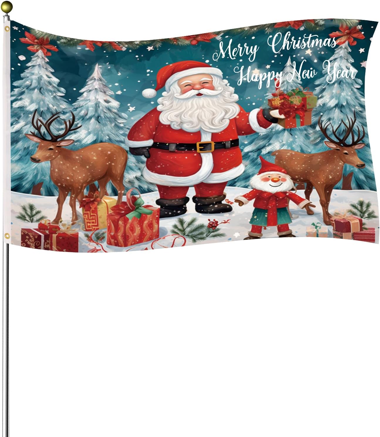 Amazon.com : NASIAN Christmas Flags 3x5 Outdoor Double Sided Merry ...