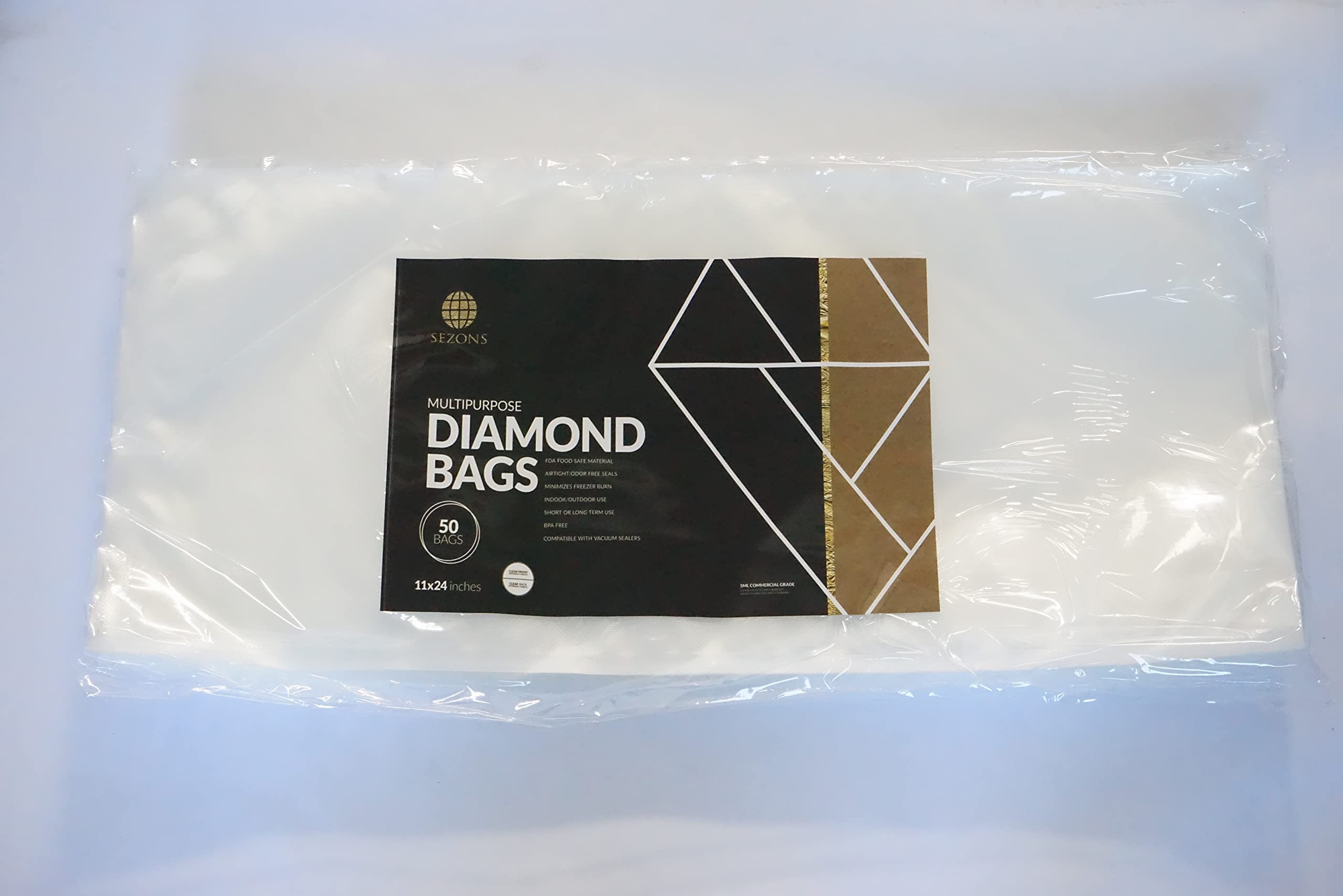 Snapklik.com : SEZONS - Diamond Bags - Vacuum Sealing Bags 5mil - 50 Bags