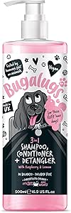 BUGALUGS Dog Shampoo 3 in 1 shampoo, Conditioner & Detangler ...