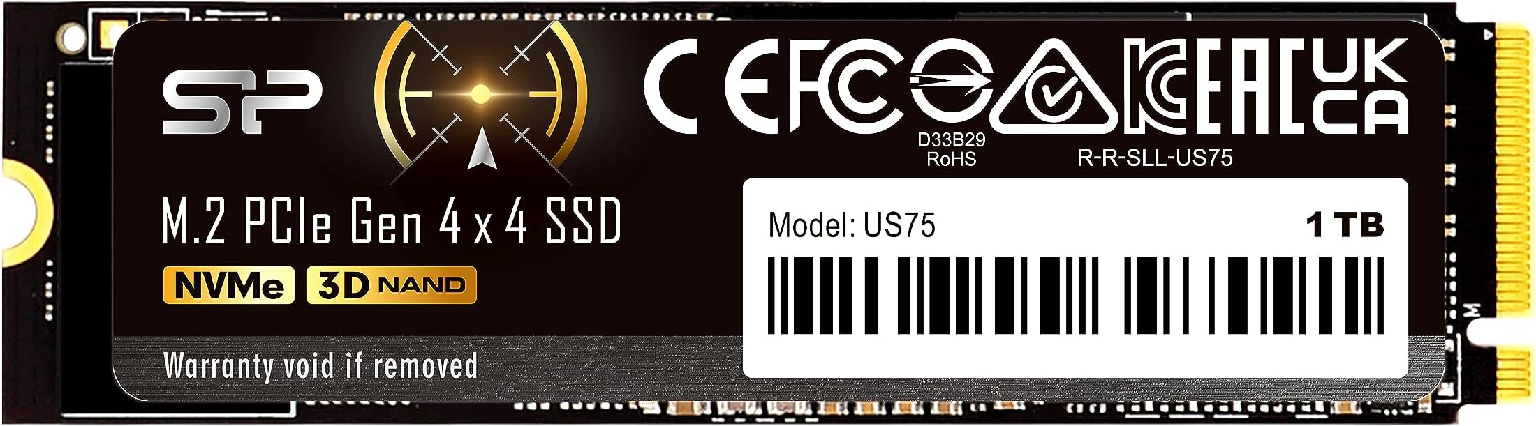 Silicon Power 1TB US75 Nvme PCIe Gen4 M.2 2280 SSD R/W Up to 7,000/ ...