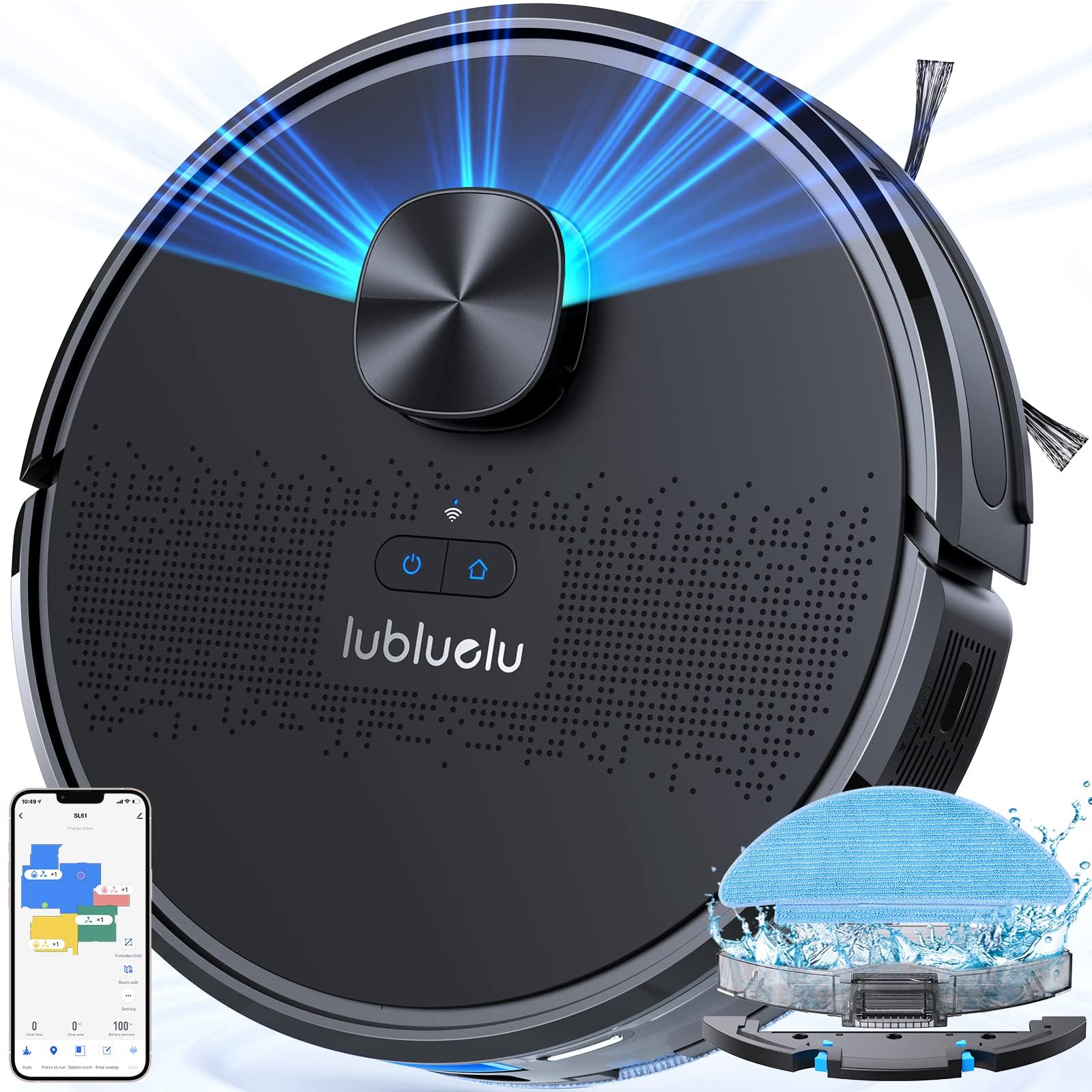 Amazon.com - Lubluelu Robot Vacuum and Mop Combo 4000Pa, LiDAR ...