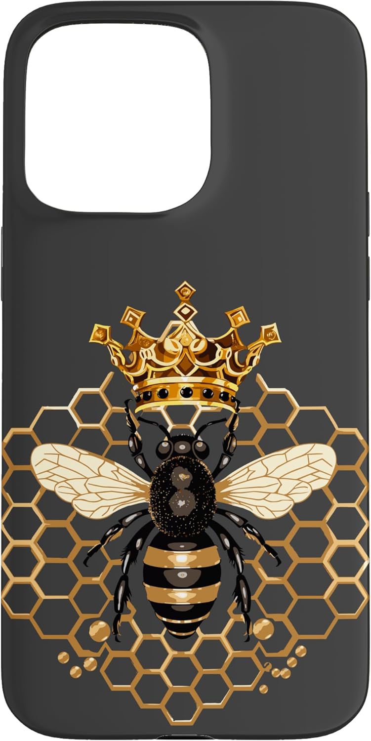 Amazon.com: iPhone 15 Pro Max Queen Bee Crown Honey Bee for Women Men ...