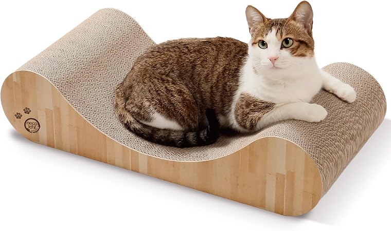 Amazon.com : Necoichi Cardboard Cat Scratcher Bed for Indoor Cats - Cat Scratching Board ...