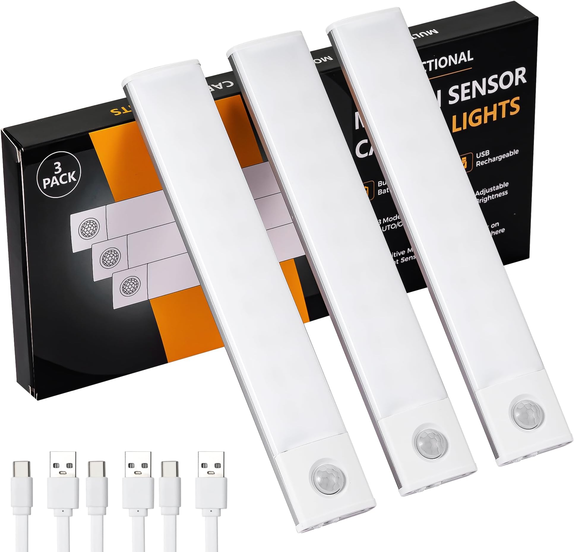 HIYAA 40 cm Under Cupboard Kitchen Lights with Motion Sensor LED Sensor ...