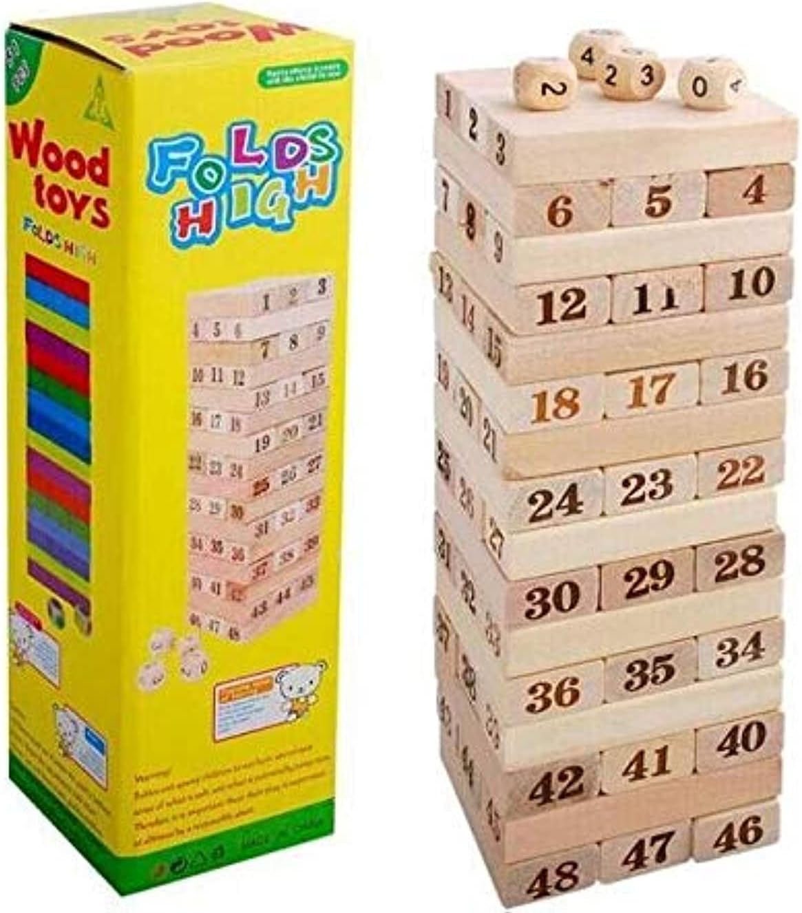 Hasbro Classic Jenga Game with Genuine Hardwood Blocks, Stacking Tower ...