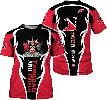 Amazon.com: MoonArt Personalized Trinidad & Tobago Shirts Trinidad and ...
