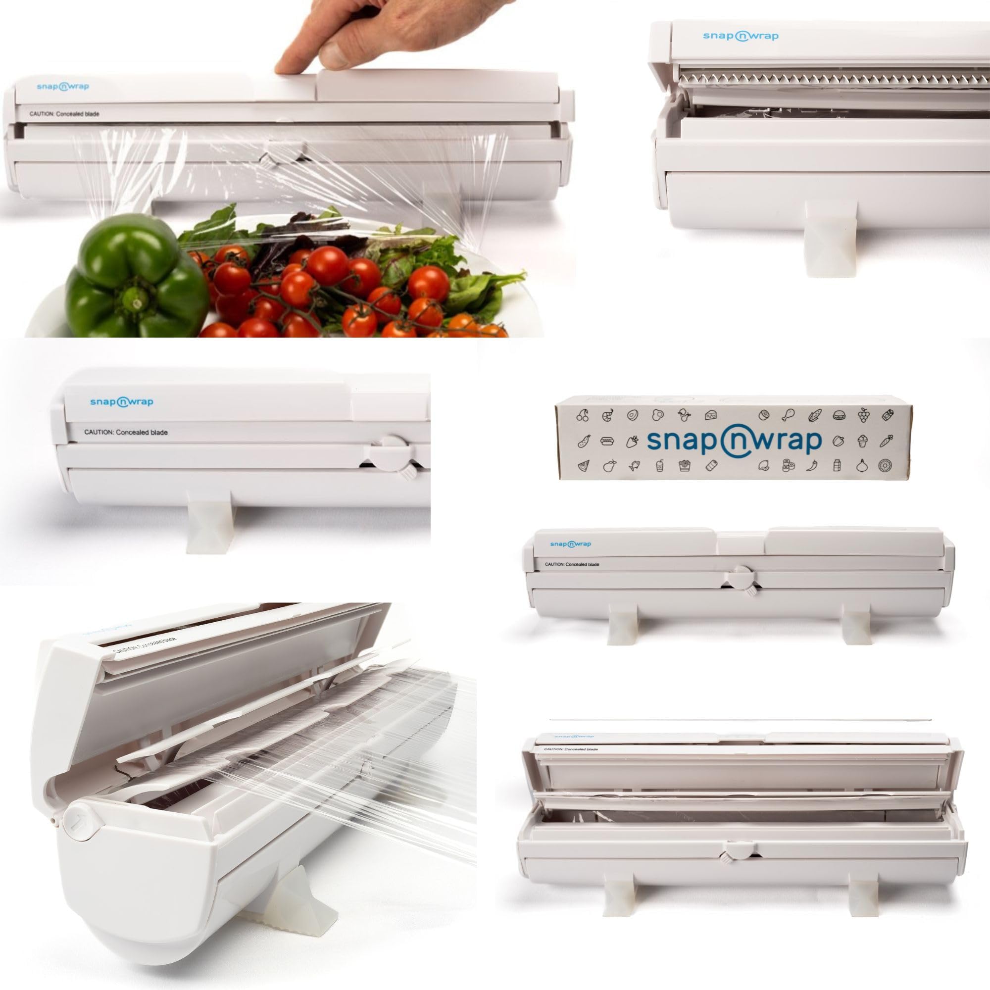 Amazon.com: Snap n Wrap Cling Film Dispenser, Strong Robust Design, Non ...