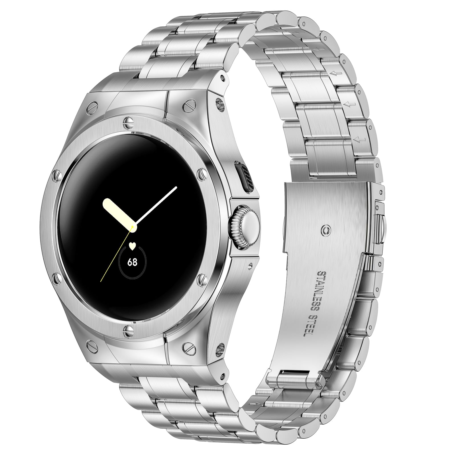 SUPLINK Stainless Steel Case with Band Compatible with Google Pixel ...