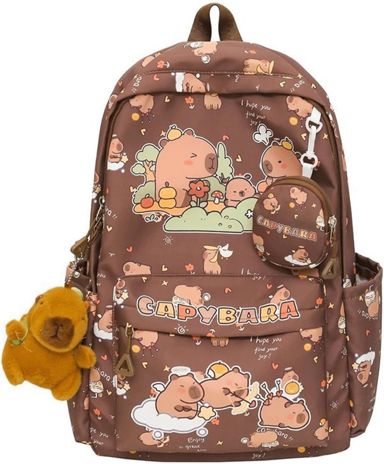 Amazon.com | Capybara Backpack with Pendent Capibara Bag Capivara ...