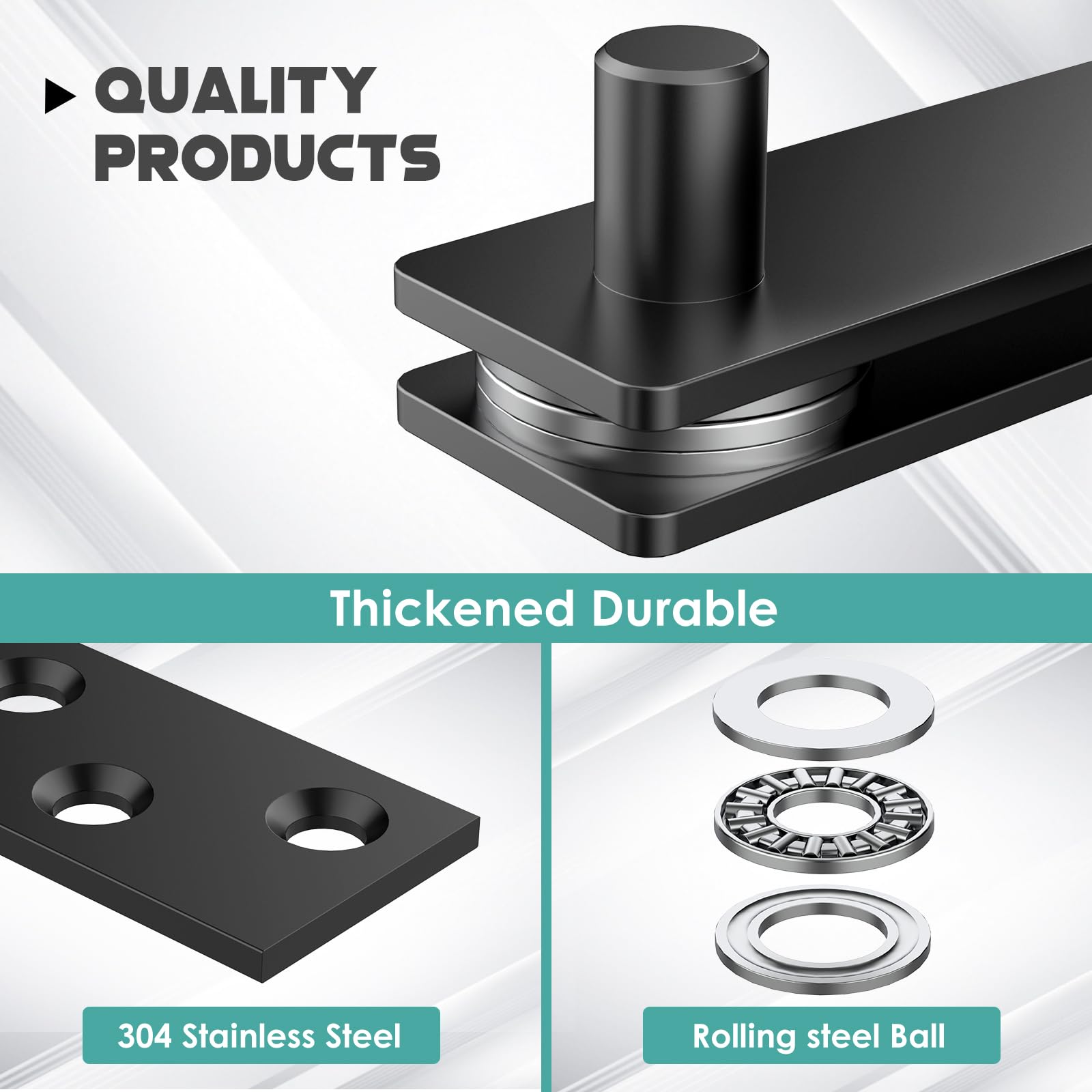 Snapklik.com : Door Pivot Hinges - Heavy Duty 360 Hidden Hinge Kit For ...