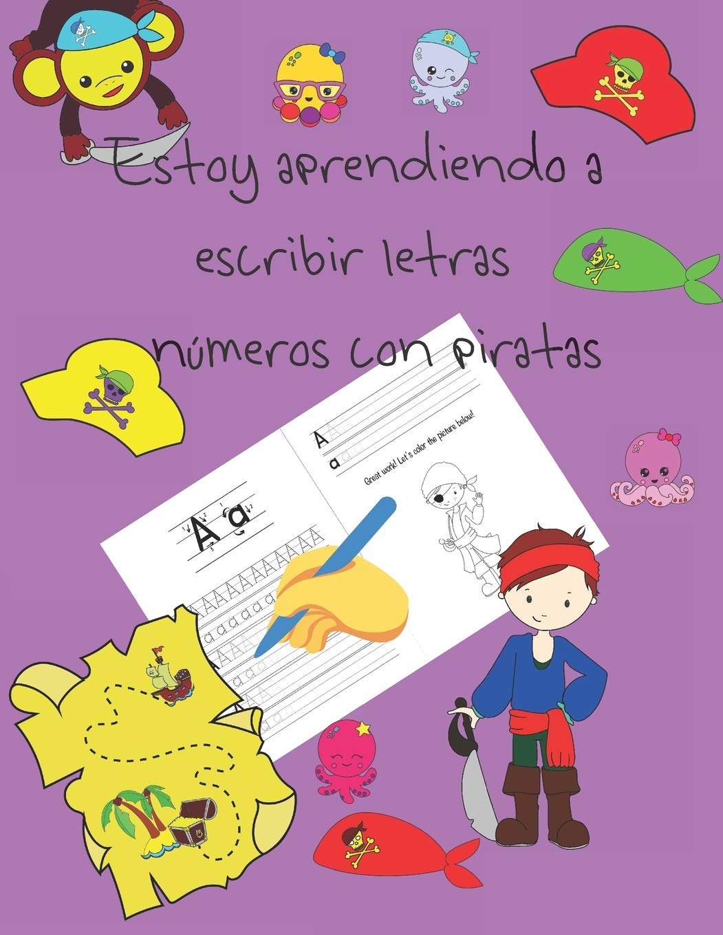 Buy Estoy aprendiendo a escribir letras y números con piratas: libros ...