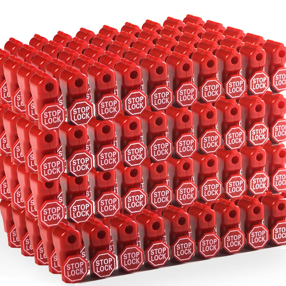 BETERTEK Peg Hook Locks 200 Pack Retail Security peg hook Stop Lock ...