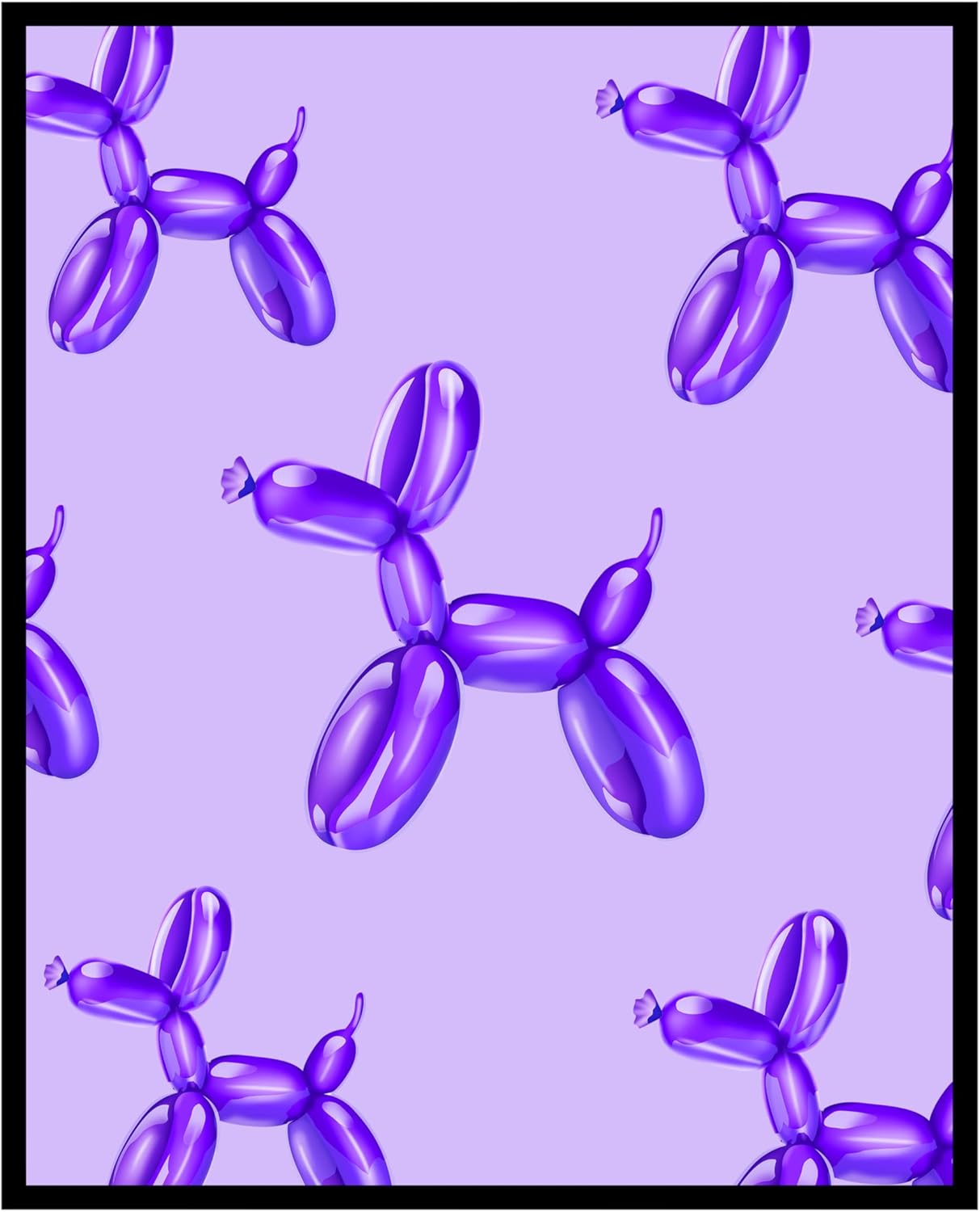 Amazon.com: Poster Master Purple Balloon Dog Poster - Balloon Dog Print ...